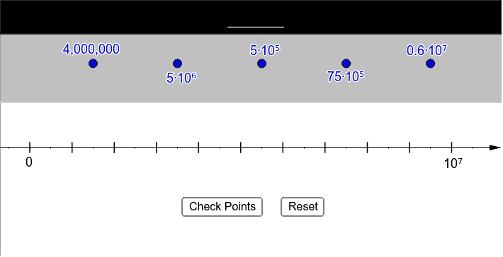 Scientific Notation on the Number Line – GeoGebra
