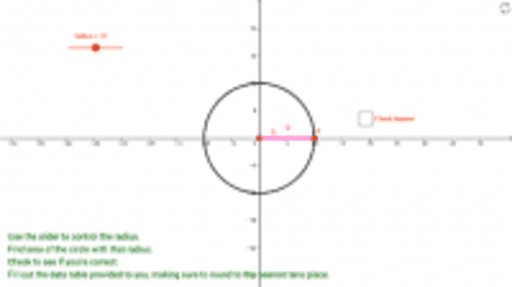 Radius and Circumference With Slider – GeoGebra