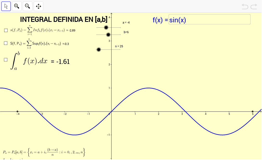 INTEGRAL DEFINIDA – GeoGebra