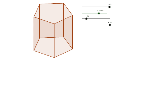 Prisma de base pentagonal(regular) em 3D – GeoGebra