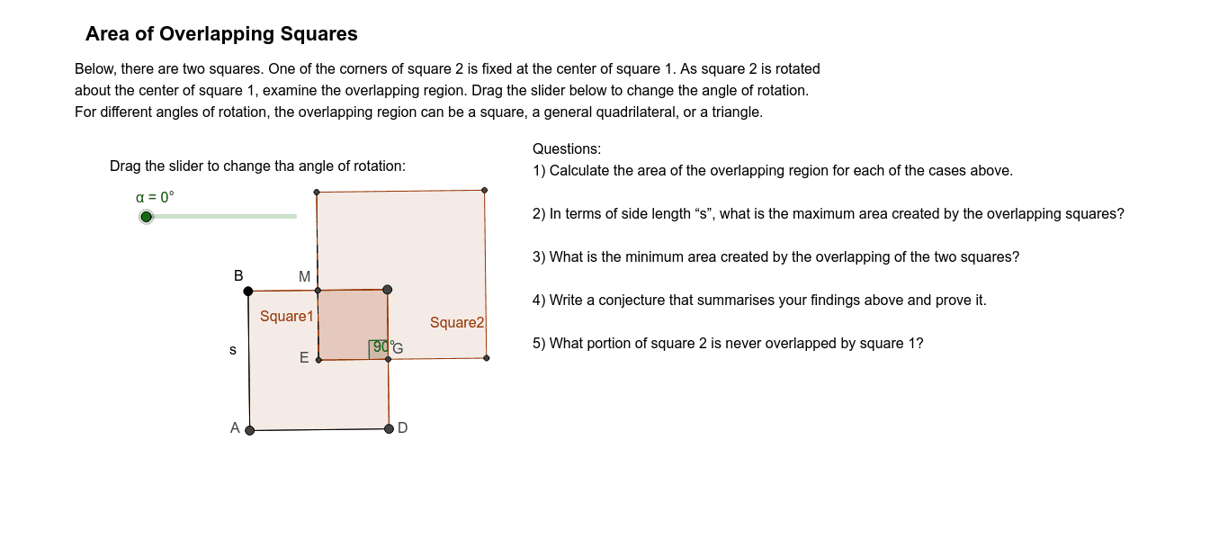 Overlapping Squares – GeoGebra