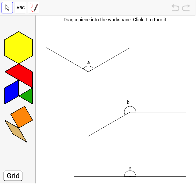 Pattern Block Angles GeoGebra