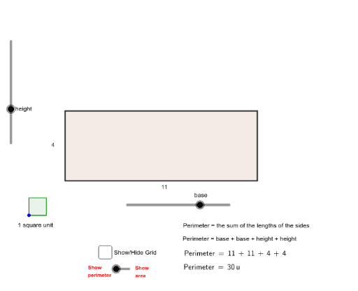 perimeter of rectangle – GeoGebra