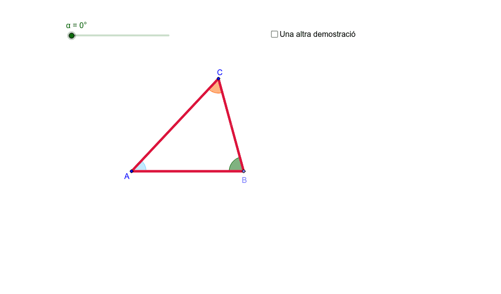 Suma dels angles d'un triangle – GeoGebra