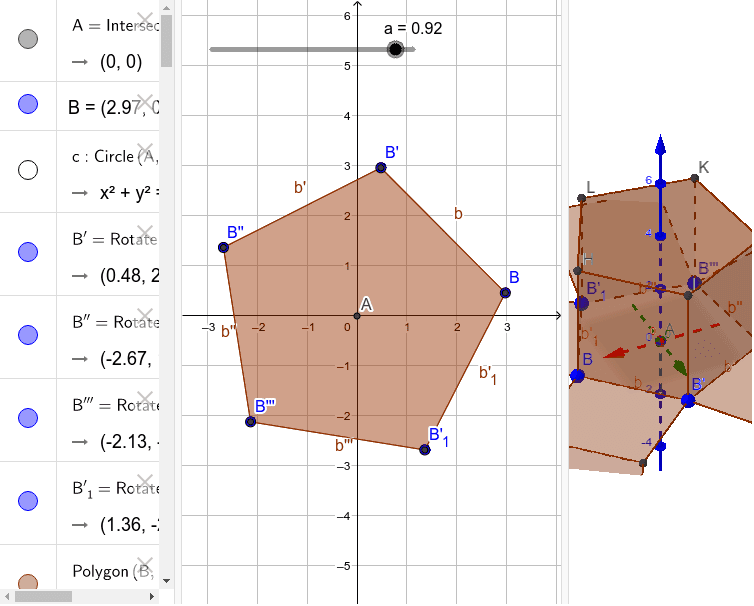 Desarrollo de un Prisma Pentagonal – GeoGebra