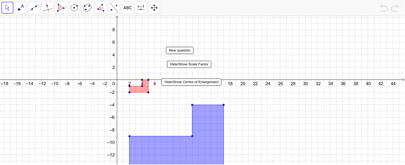 Centre of Enlargement – GeoGebra