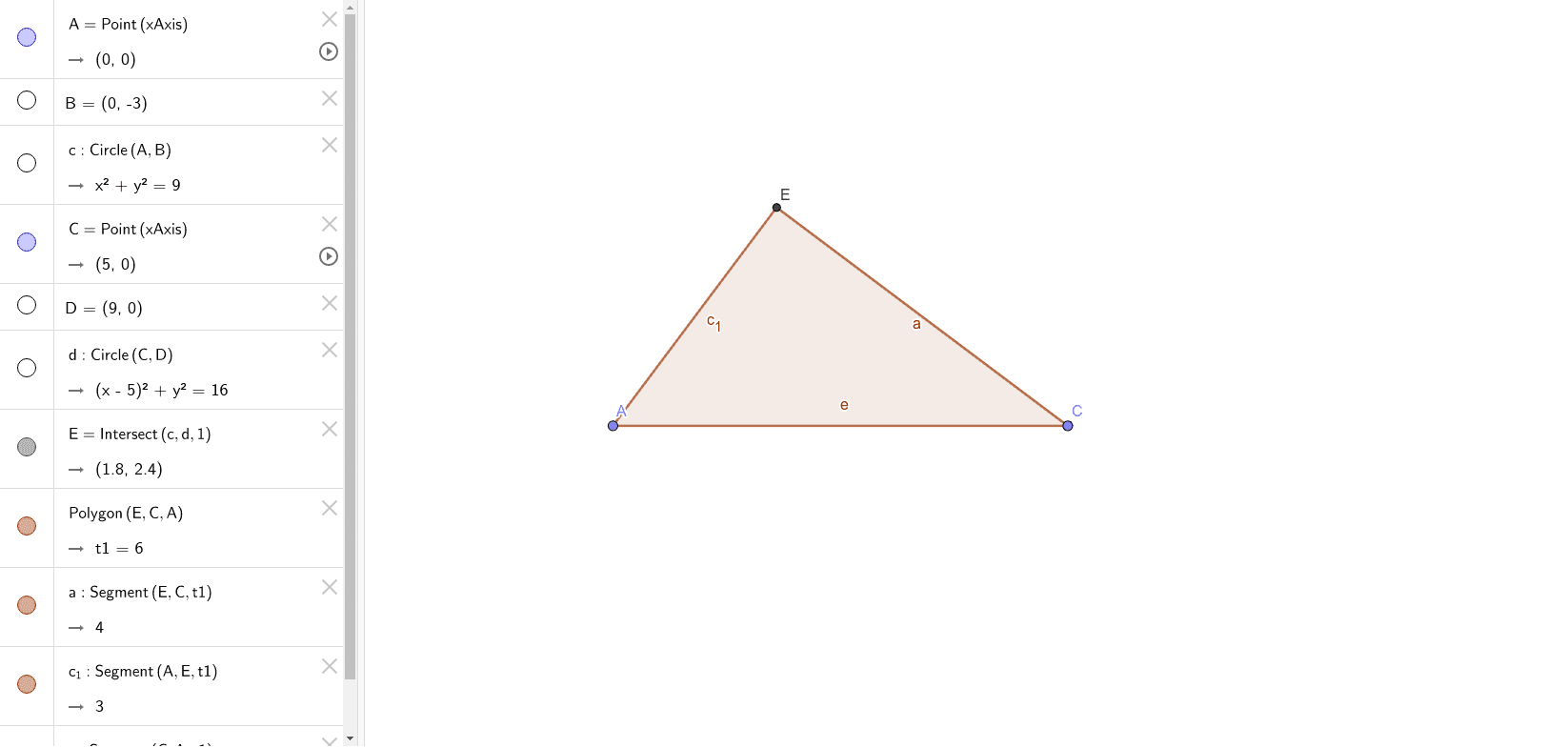 Circuncentro de un triángulo rectángulo – GeoGebra