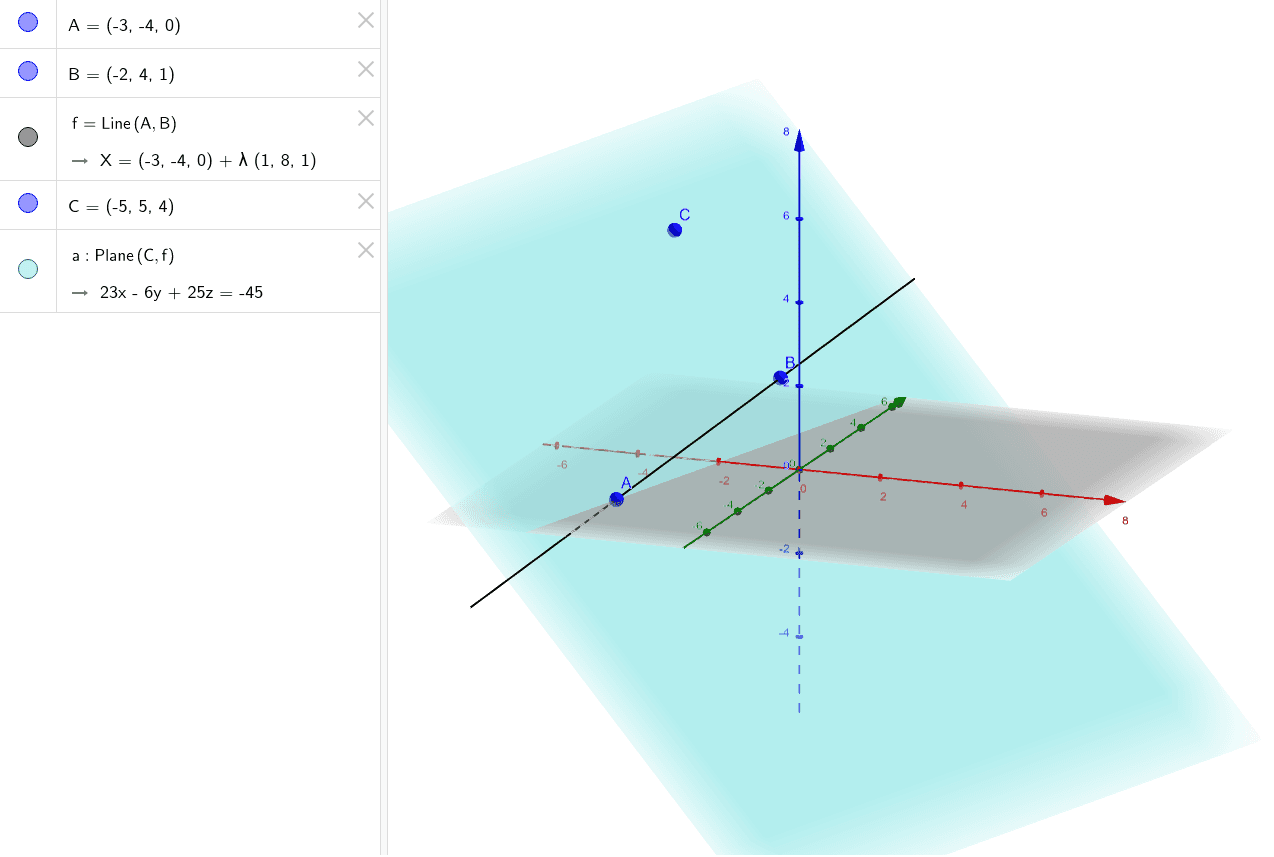 A Plane in Space – GeoGebra