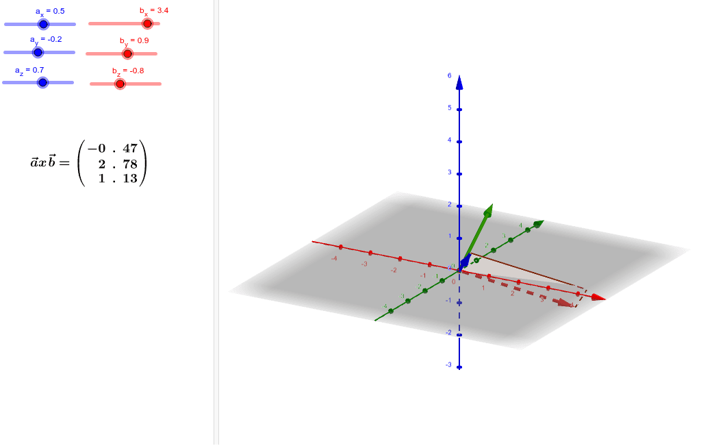 Producto vectorial – GeoGebra
