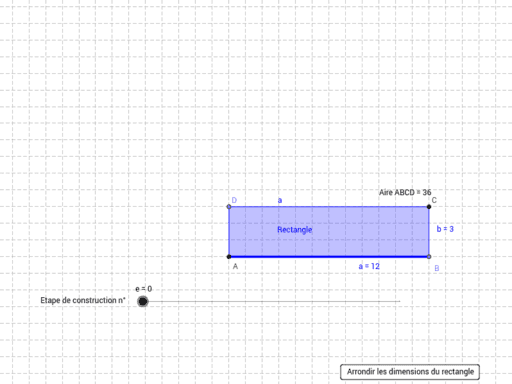 Carré de même aire que le rectangle. – GeoGebra