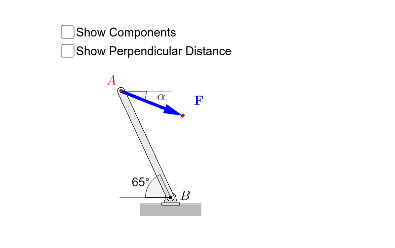 Moment Example 1 – GeoGebra