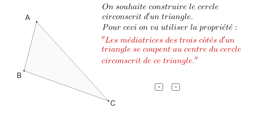 Construction du cercle circonscrit d'un triangle – GeoGebra