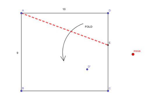 IM2 Folding Paper Problem – GeoGebra