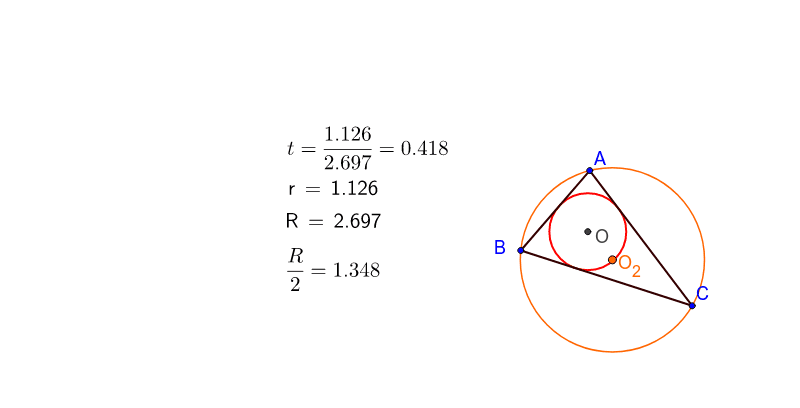 The ratio of the radii of the circles of a triangle – GeoGebra