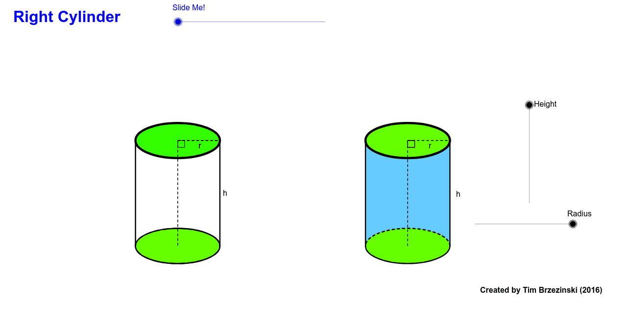 Net And Surface Area Of A Cylinder GeoGebra