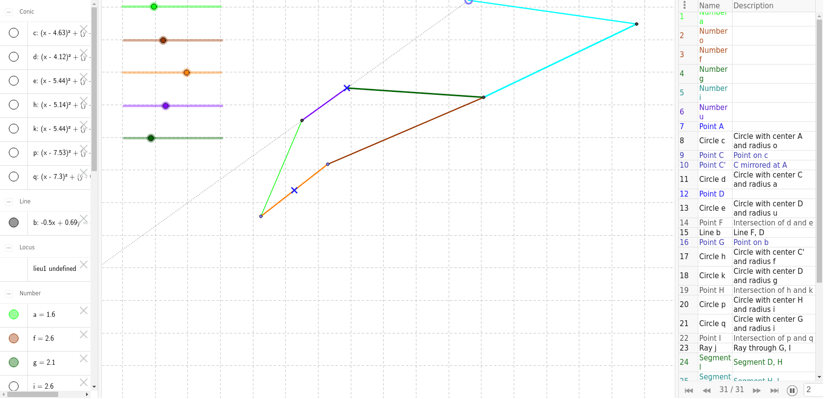 Mechanism 4 – GeoGebra