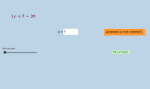 Solving Linear Equations practice – GeoGebra