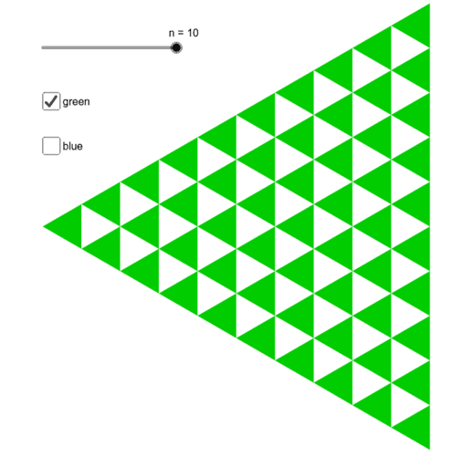 Green and Blue Triangles – GeoGebra