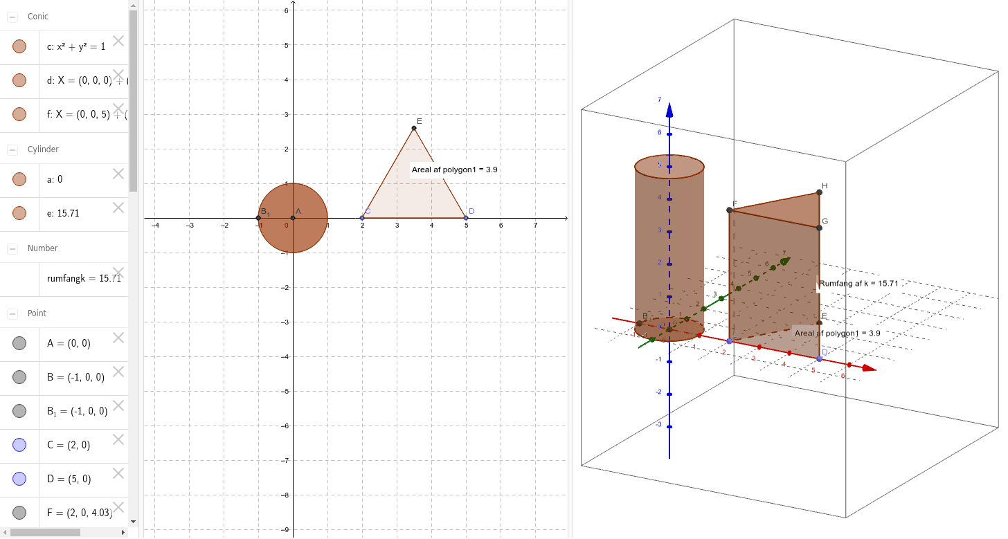rumfang af cylinder og prisme – GeoGebra