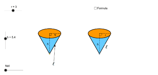 Surface Area of Cone – GeoGebra