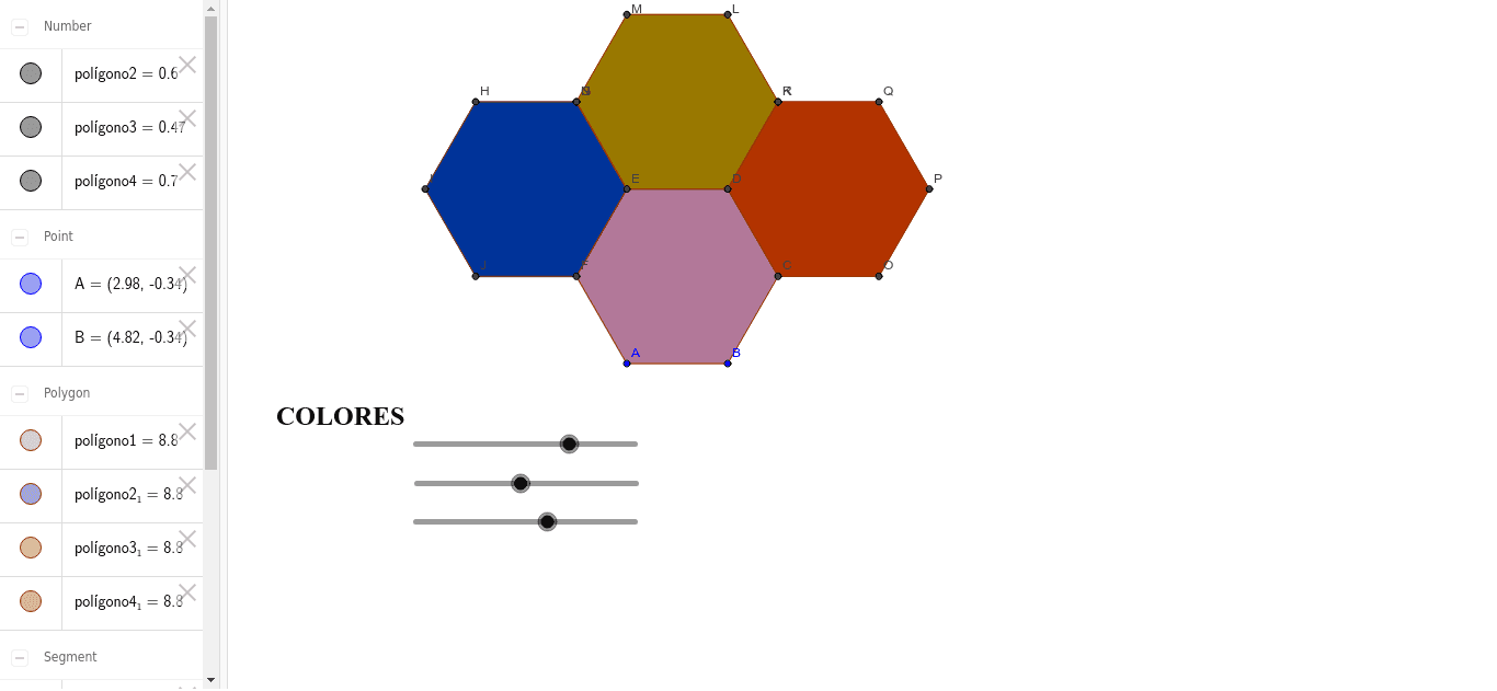 Colores dinámicos – GeoGebra