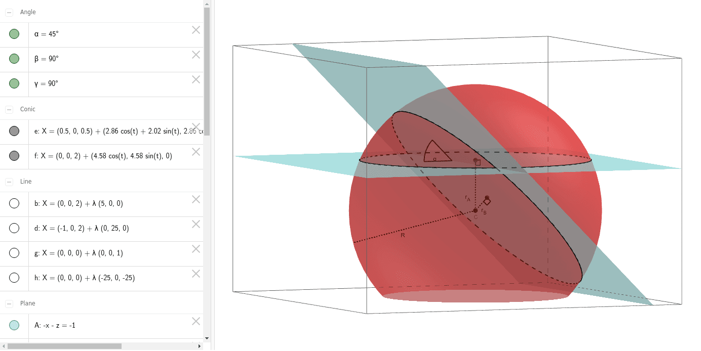 Spherical skewed wedge – GeoGebra
