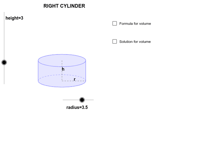 Volume of Cylinder kopyası – GeoGebra