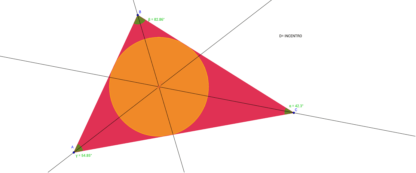 Puntos Notables de un triángulo: Incentro – GeoGebra