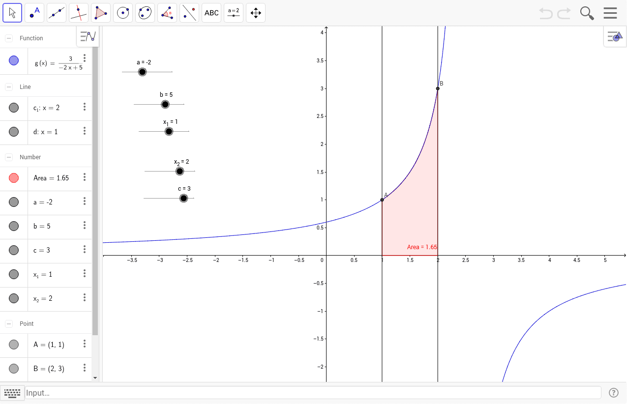 Integration of the Reciprocal Function. – GeoGebra