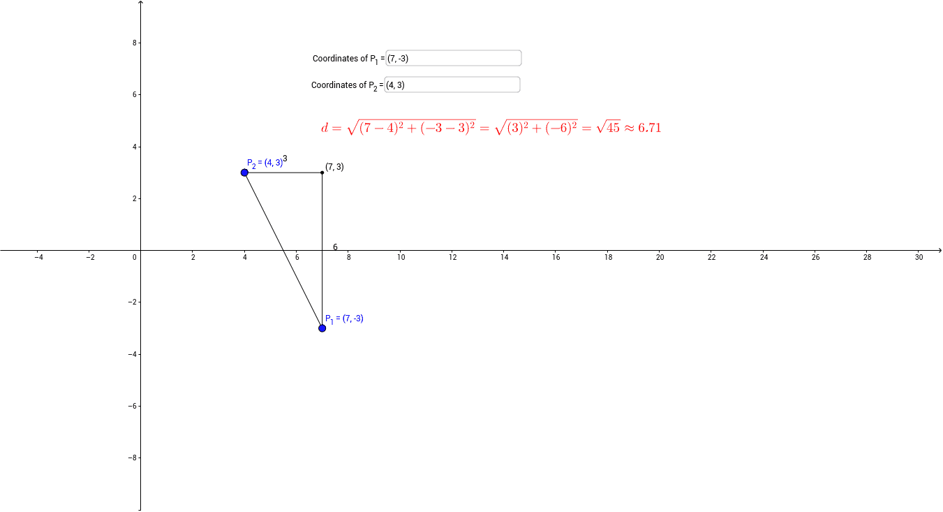 Distance Formula – GeoGebra