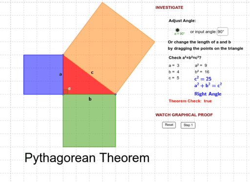 Pythagorean Theorem (Converse) – GeoGebra