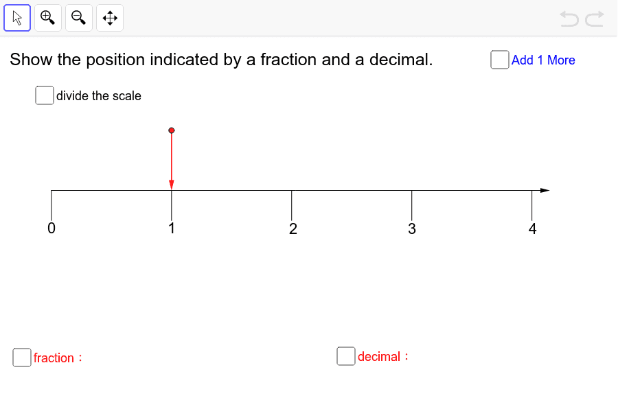 Positions on the Number Line by Fractions and Decimals – GeoGebra
