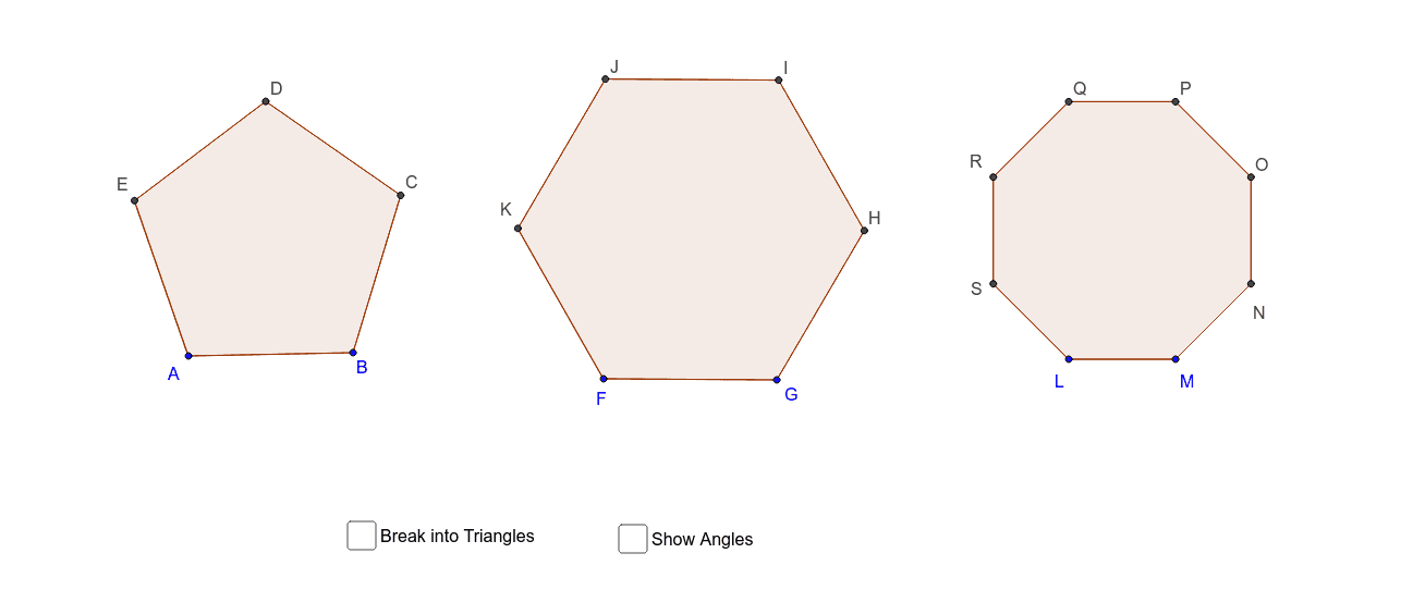 Polygon Angle Exploration – GeoGebra
