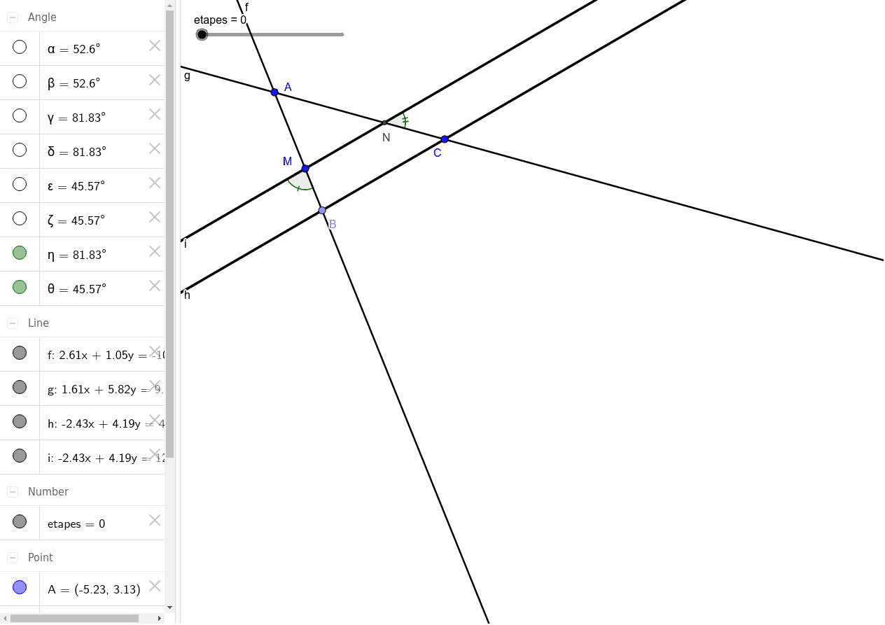 Thalès par triangles semblables - Emboîtés – GeoGebra