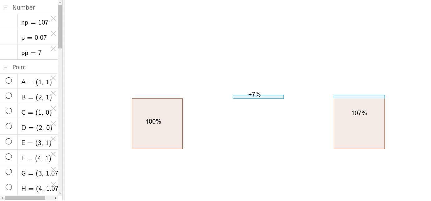 Procentregning – GeoGebra