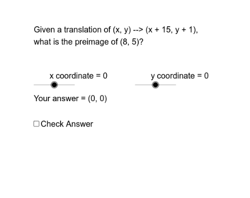 Coordinate Notation Translation Quiz – GeoGebra
