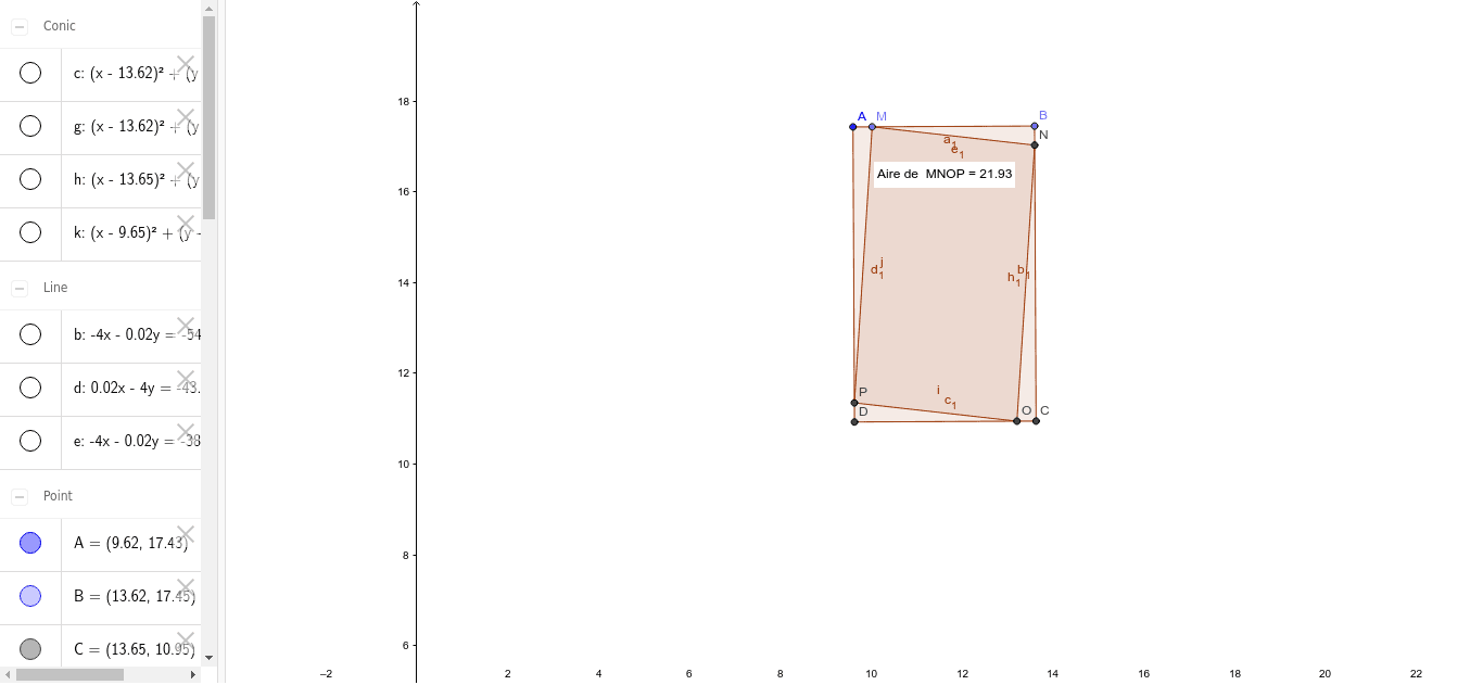 Correction exercice cours – GeoGebra