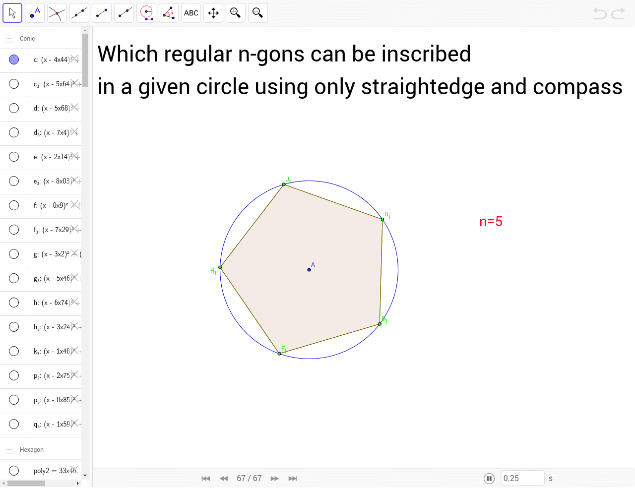 Polygon Creations With Circle And Point Geogebra