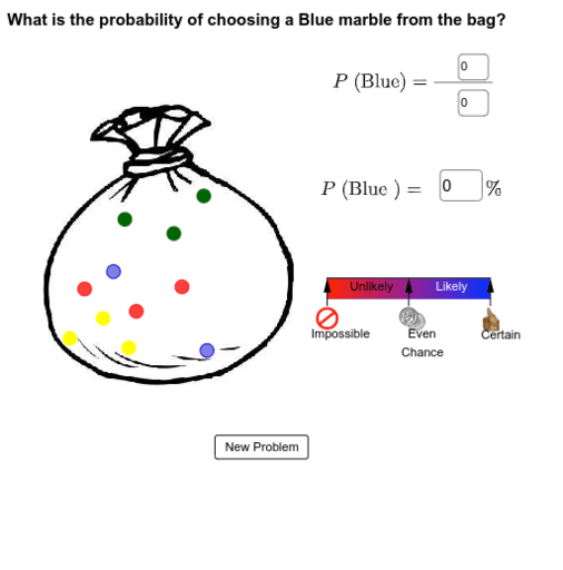 Probability of Counters in a Bag – GeoGebra