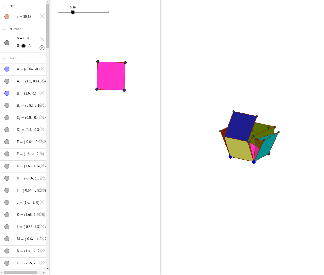cube and pyramids – GeoGebra