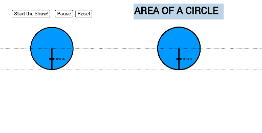 Circle Area (by Peeling) – GeoGebra