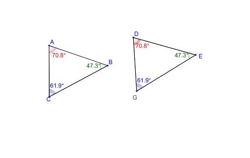 AAA triangles – GeoGebra