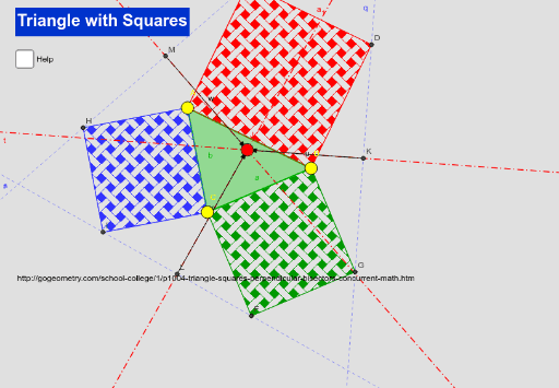 Triangles with squares – GeoGebra