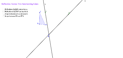 Reflection Across Intersecting Lines – GeoGebra