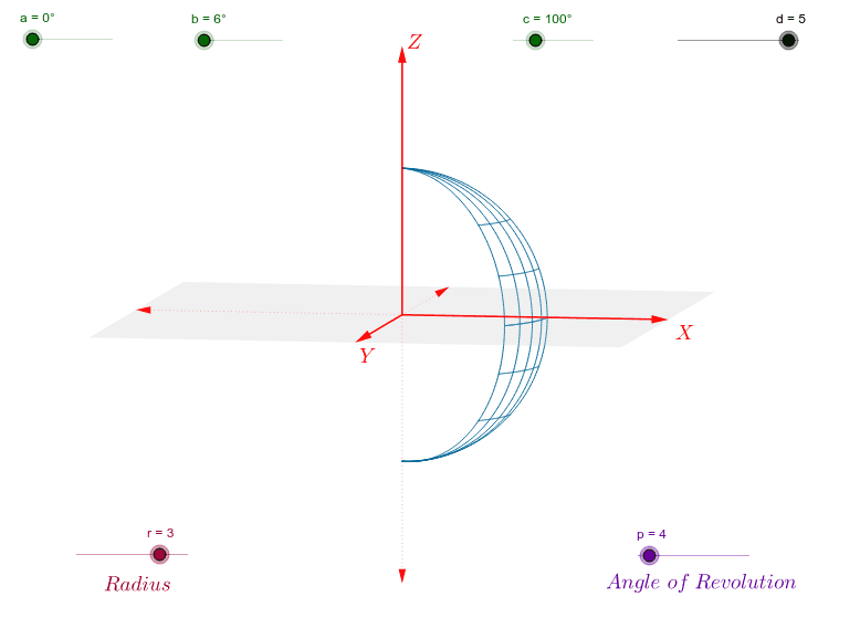 Sphere created from Revolution의 복사본 – GeoGebra