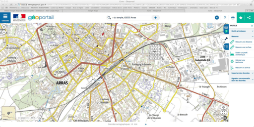 Plan d'Arras (geoportail) – GeoGebra