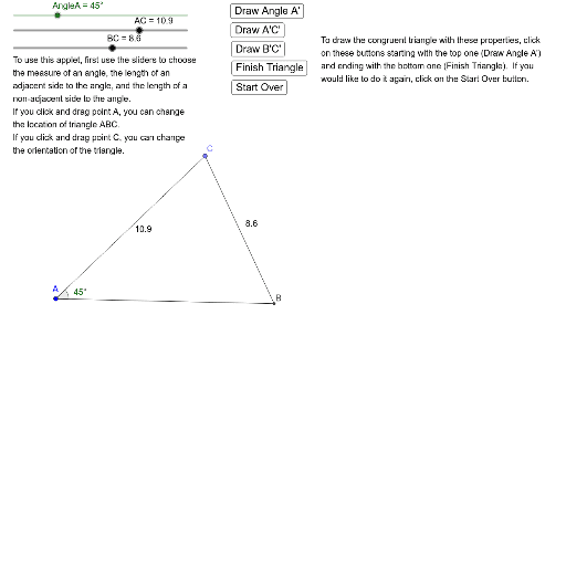 SSA Triangles – GeoGebra