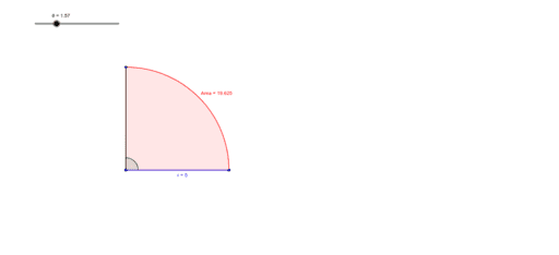 area of a sector – GeoGebra