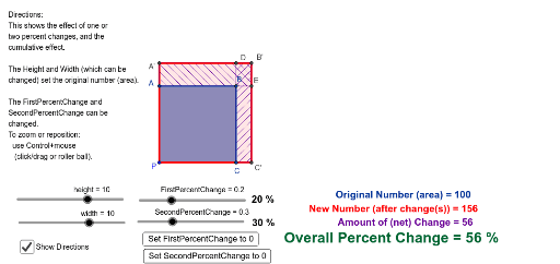Percent Change Visualized with Area – GeoGebra