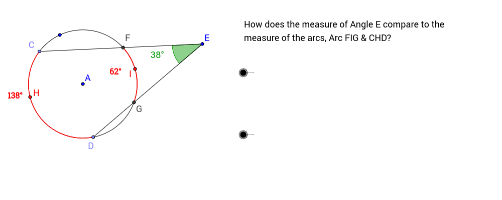 circle with two secants – GeoGebra